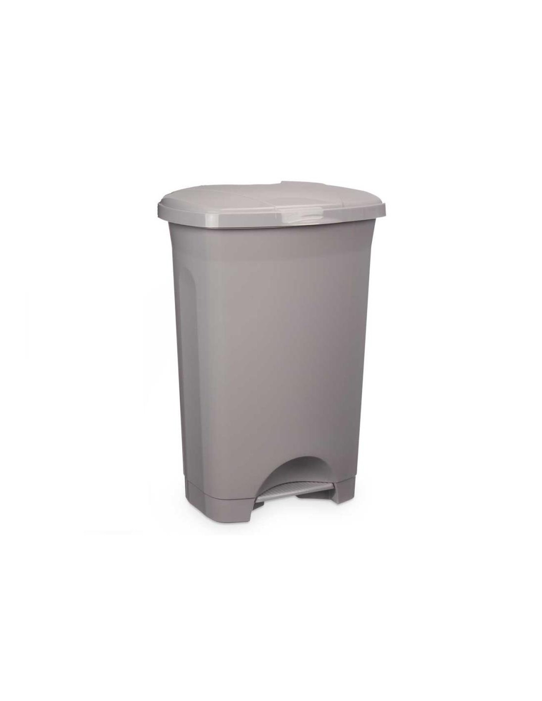 BALDE LIXO 50L C/TAMPA E PEDAL PLASTICO 33*43*64 CINZENTO - 94070/25